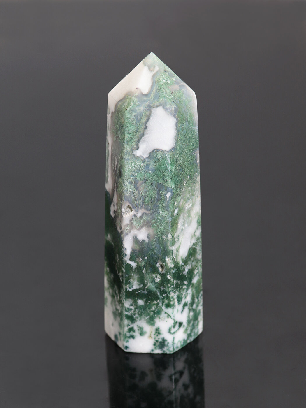 Натуральный камень (минерал) Моховой Агат, кристалл (8-9 см)