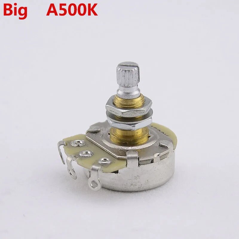 Латунный потенциометр GuitarFamily A250K/B250K/A500K/B500K Big A500K 1 Piece