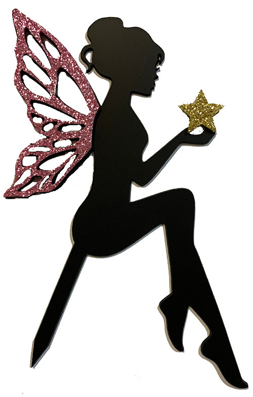 Топпер для торта Фея сидит (Набор из 3 шт.)