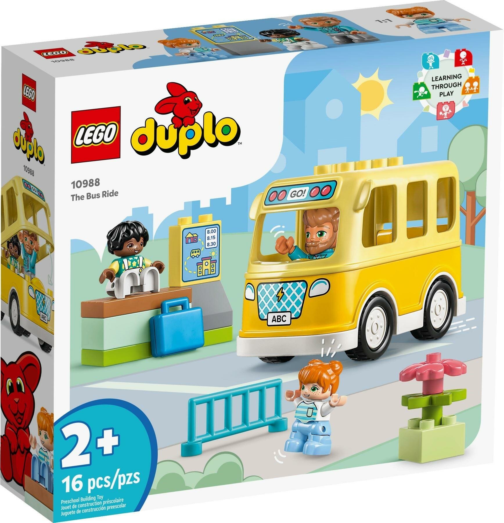 Конструктор LEGO DUPLO® 10988 Поездка на автобусе, разноцветный, 16 дет.