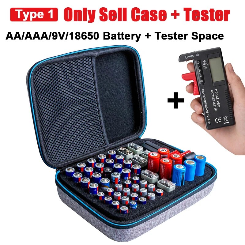 Ryintic кейс для батареек AA/AAA/18650/9V Type 1 Case Tester