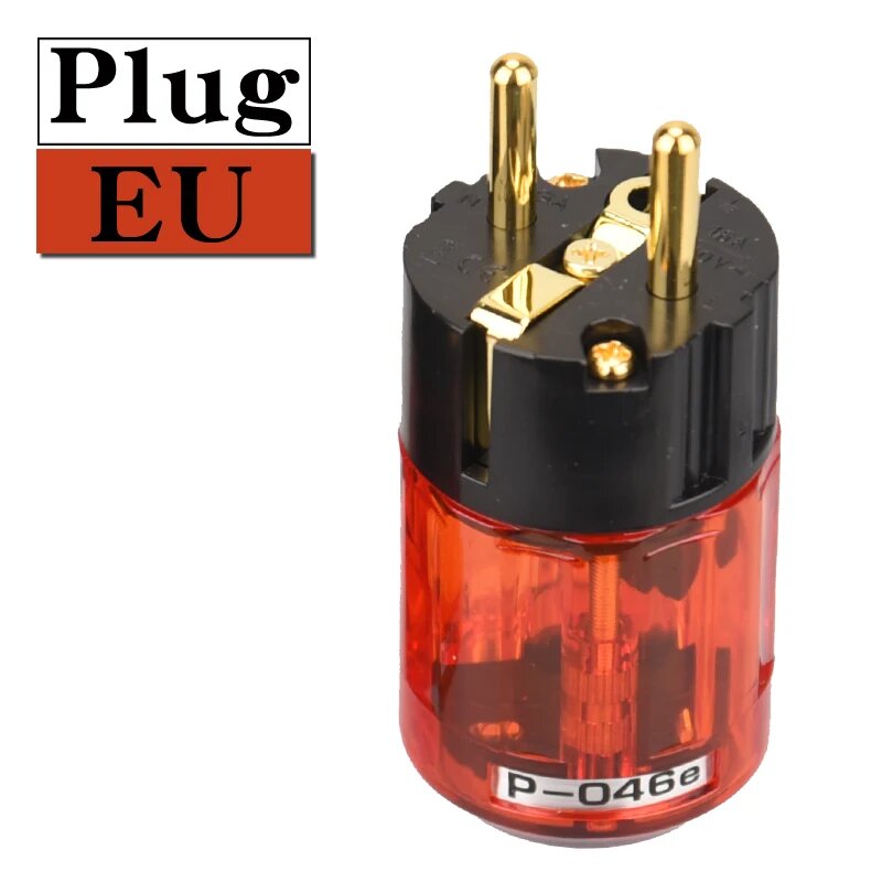 HIFIDIY LIVE вилка питания из меди с позолотой для аудиосистем, красный/черный