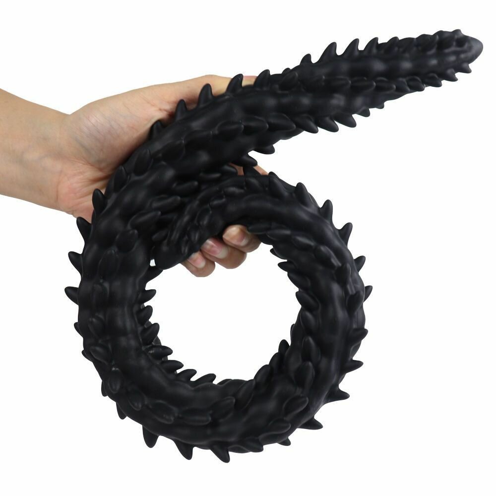 Фаллоимитатор с шипами Тентакли 49 см, двухсторонний, ультрамягкий и гибкий**