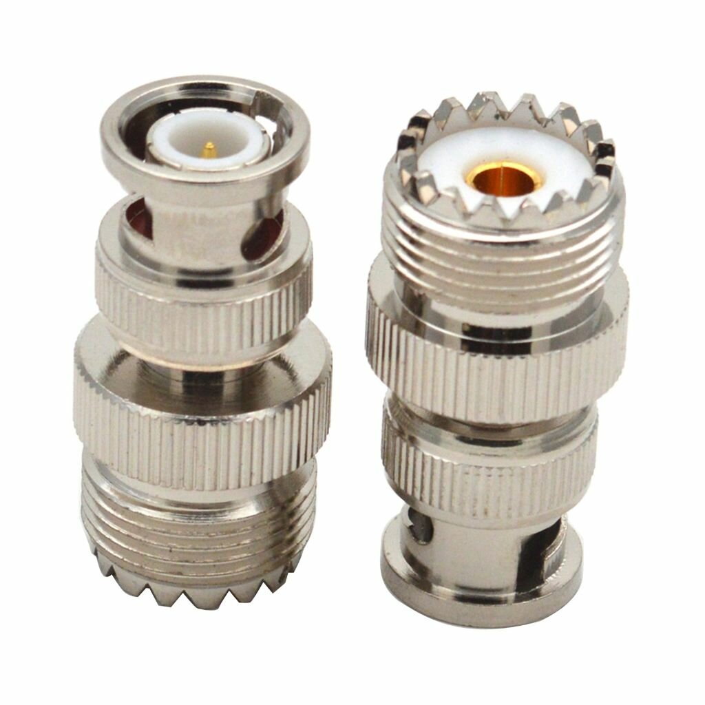 2 шт. высококачественный BNC UHF RF коаксиальный коаксиальный адаптер SO239 UHF-разъемы мама-папа для энтузиастов электроники