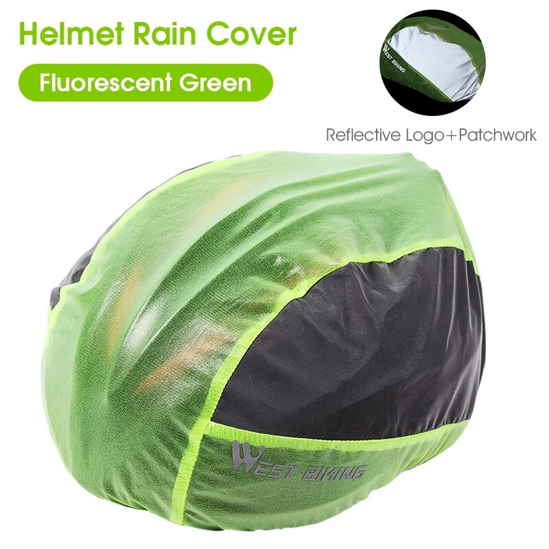 WEST BIKING Чехол на шлем, Зеленый, Reflective Green