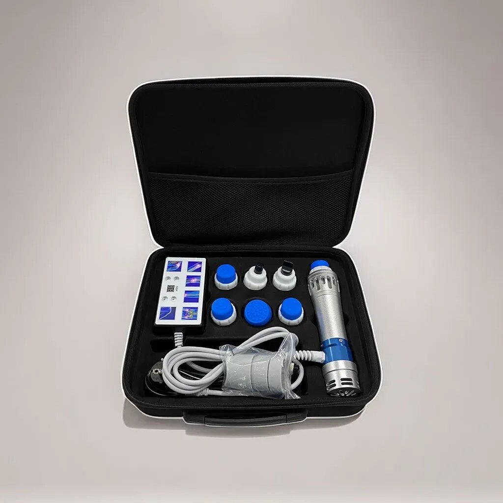 Портативный аппарат экстракорпоральной ударно-волновой терапии (УВТ) Shock Wave ED (7 насадок)