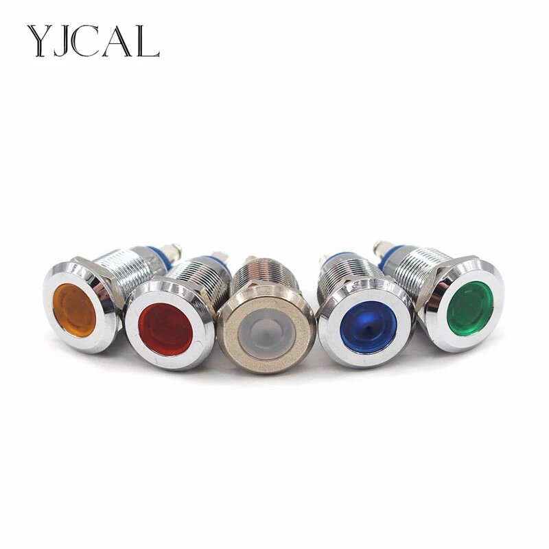 Индикаторная лампа 12V Red, нержавеющая сталь YJCAL