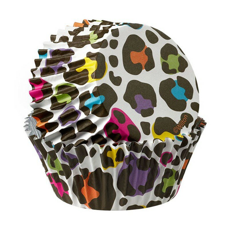 Набор форм для выпечки Wilton бумажных, Леопард, диаметр 5 см, 36 шт (WLT-415-2157)