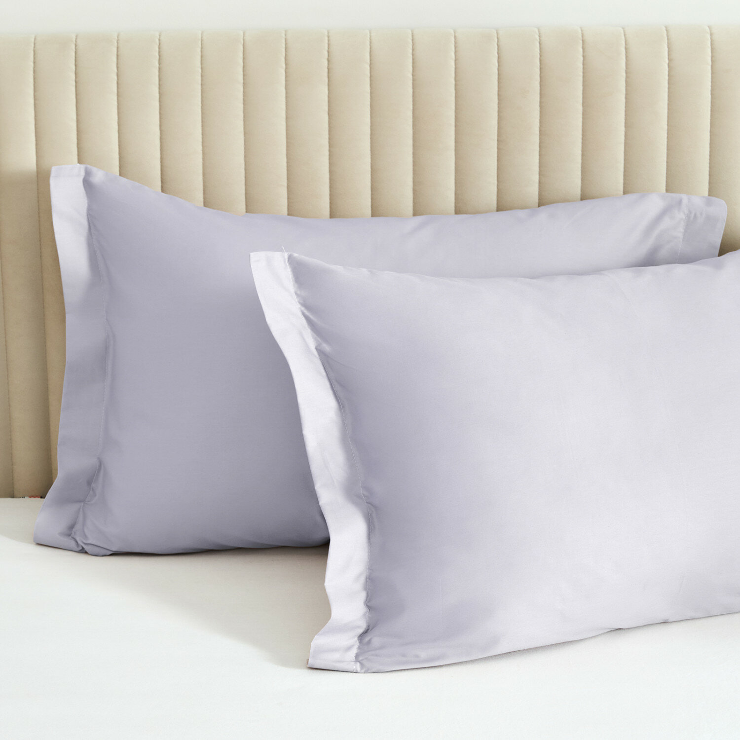 Комплект наволочек с ушками сатин 50х70 (2 шт.) "Cozy Home"рис. 86002 - 99 Ксенон синий/Xenon Blue