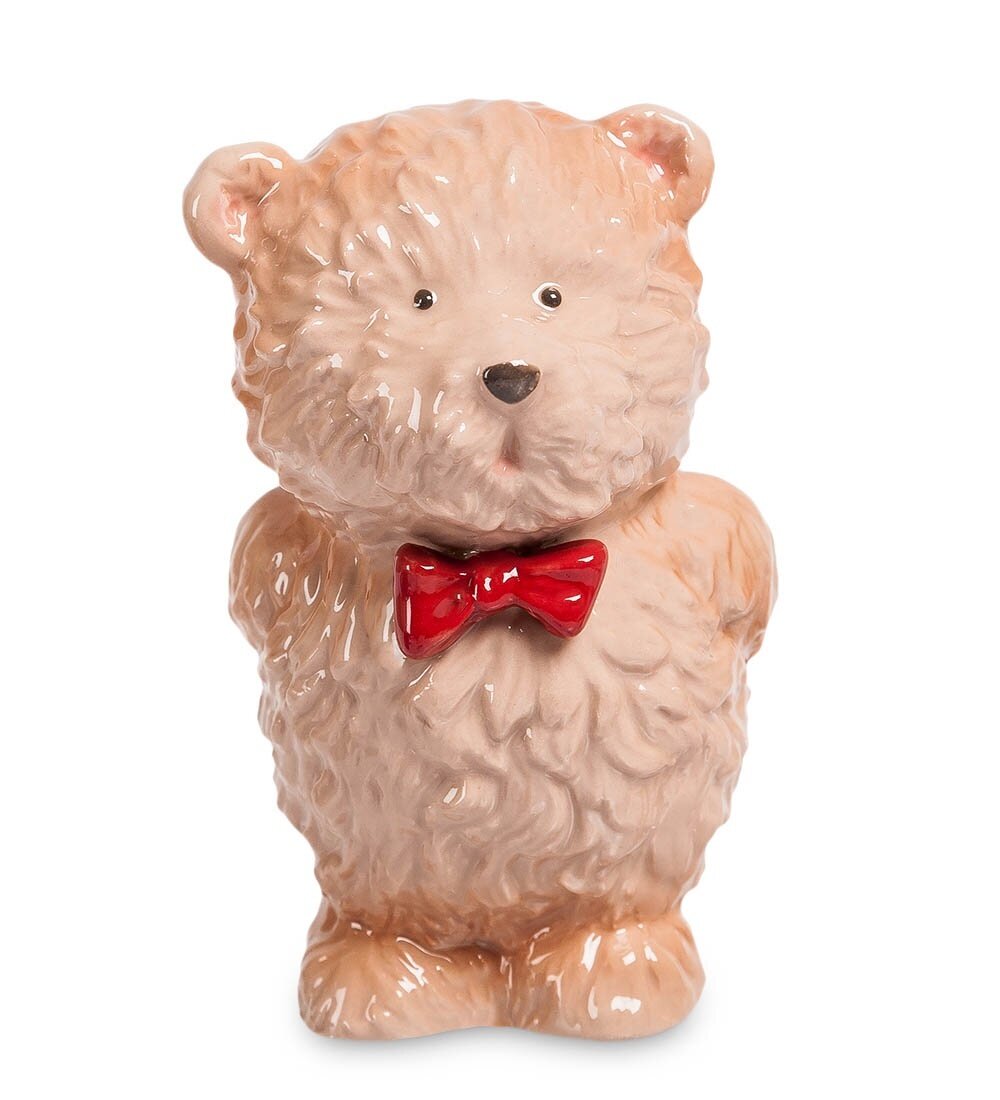 Фигурка декоративная Pavone Мишка с букетом