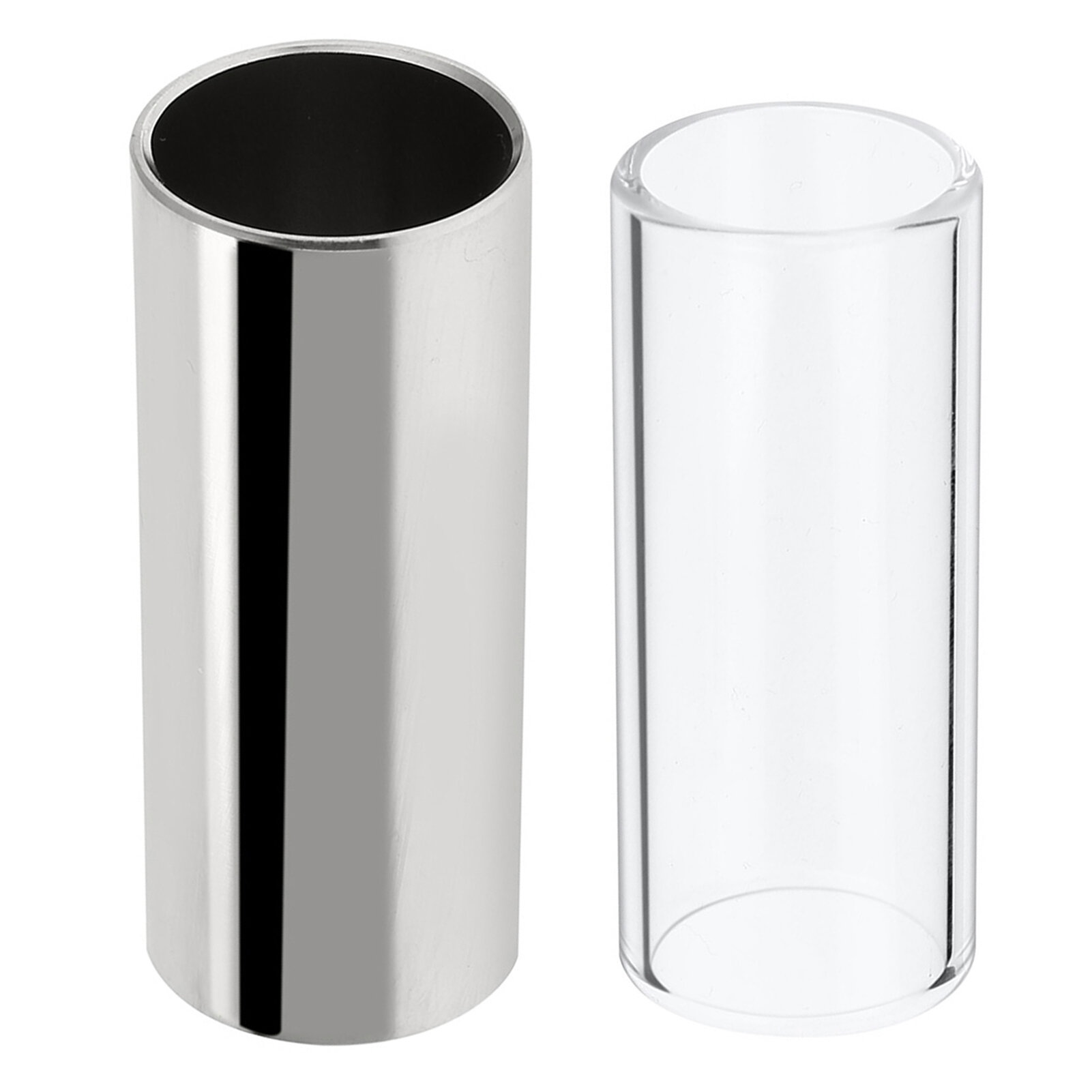 2pcs Guitar Slide 6 см из нержавеющей стали и стеклянного тонального набора приборов аксессуар