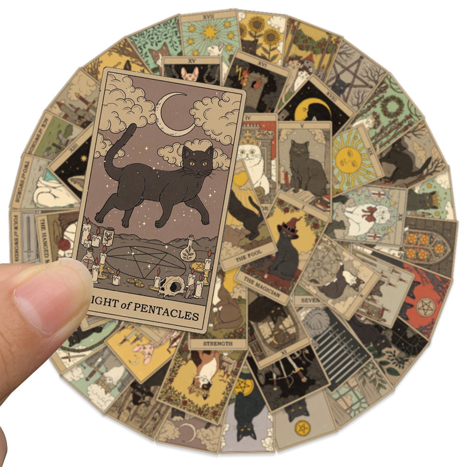 НаклейкивстилеграффитисизображениемкартТаро, легконаклеиваются, персонализированныесамоклеящиесянаклейкидляскейтбординга, чехловдлятелефоновичемоданов.