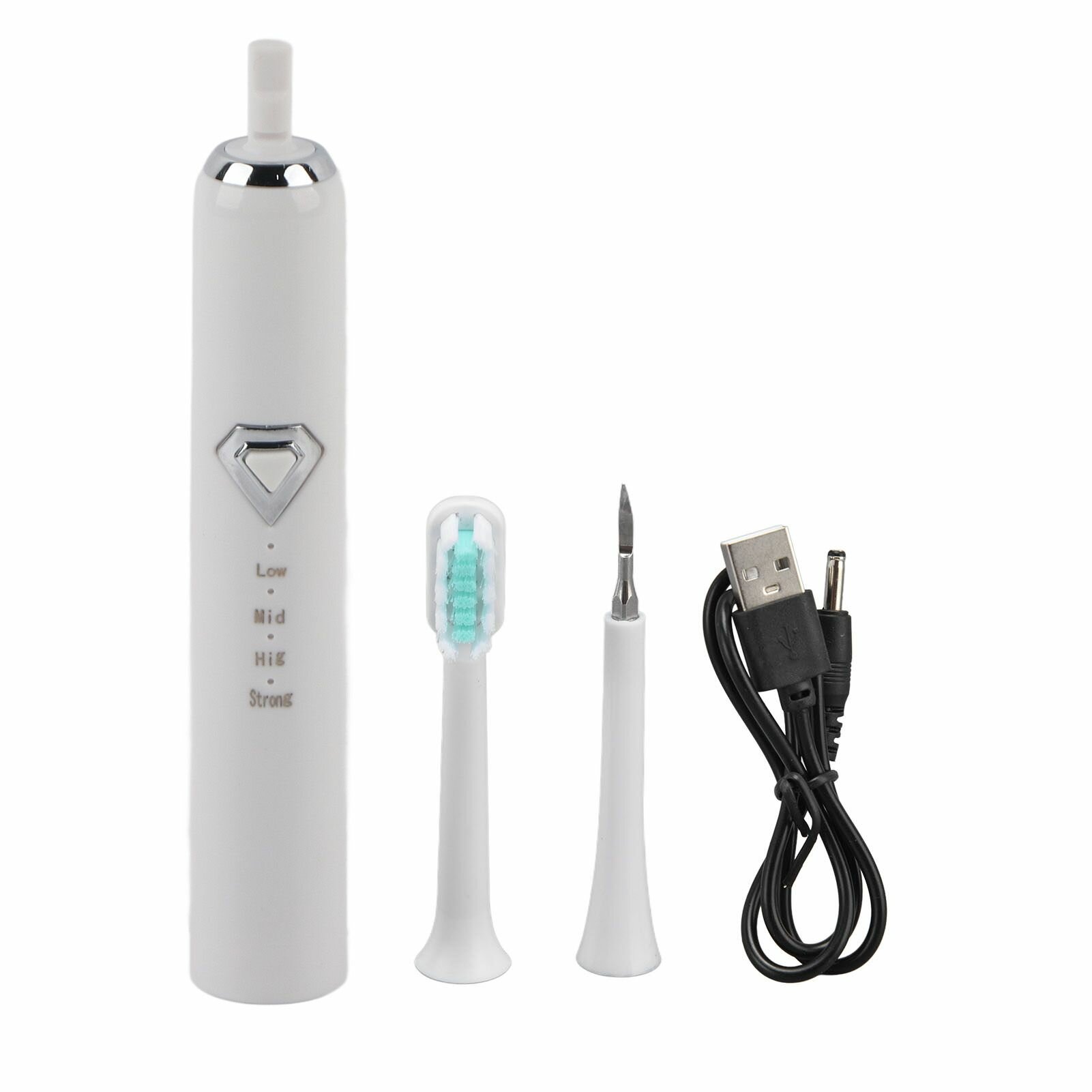 Водонепроницаемый ультразвуковой очиститель зубов IPX6, 3 режима, аккумулятор 500 мАч, эргономичный дизайн, набор для чистки зубов Smart Care, белый