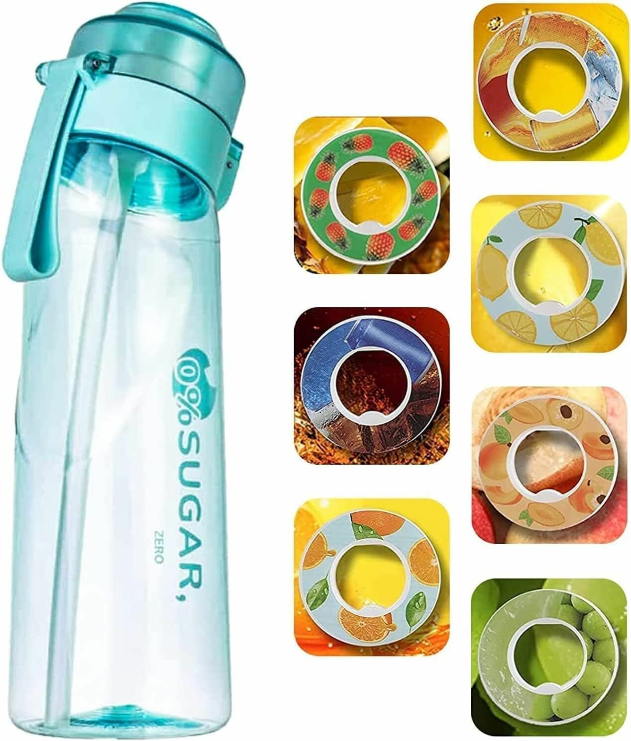 Air Up Bottle, 650 мл ароматизированная питьевая бутылка, стартовый набор Air Bottle, с 7 Air Up Pods, герметичная чашка для спортзала, бега, улицы