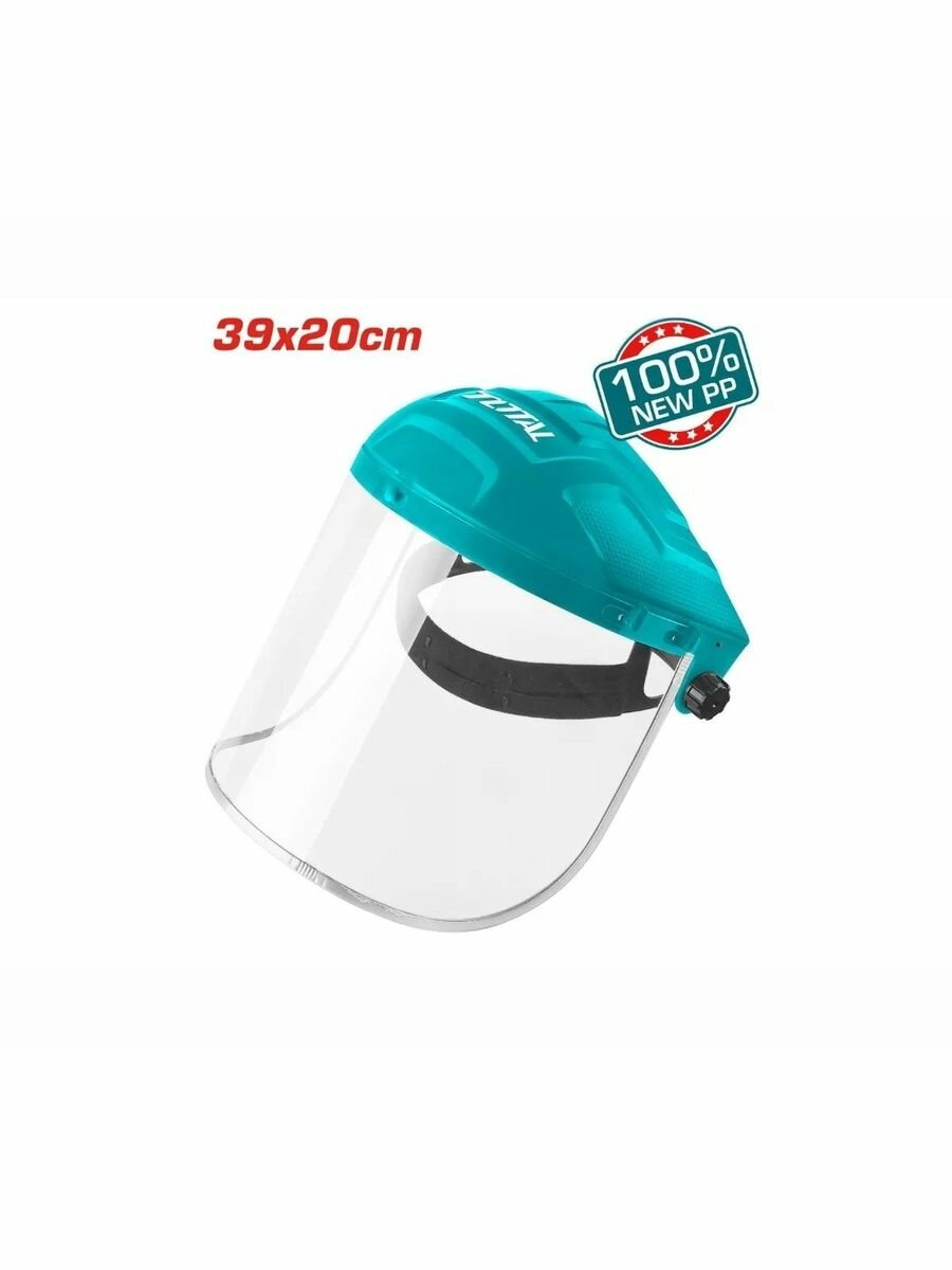 Защитная маска TOTAL TSP631, пластиковая, прозрачная, козырьковые, 390 x 200 мм