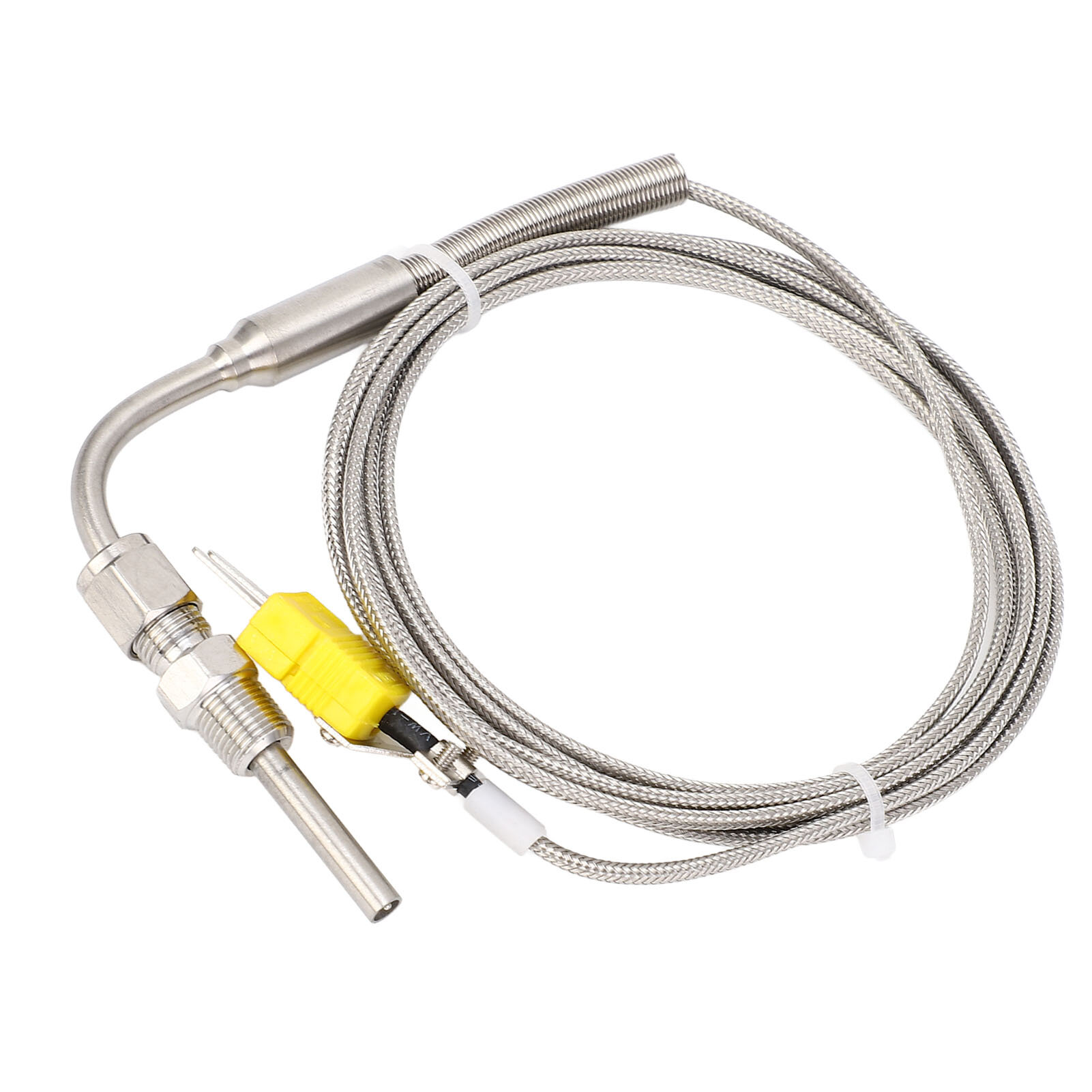 Термопара типа K EGT с резьбой 1/8 дюйма NPT, датчик температуры выхлопных газов из нержавеющей стали с открытым наконечником и разъемом 300 см/118,11 дюйма