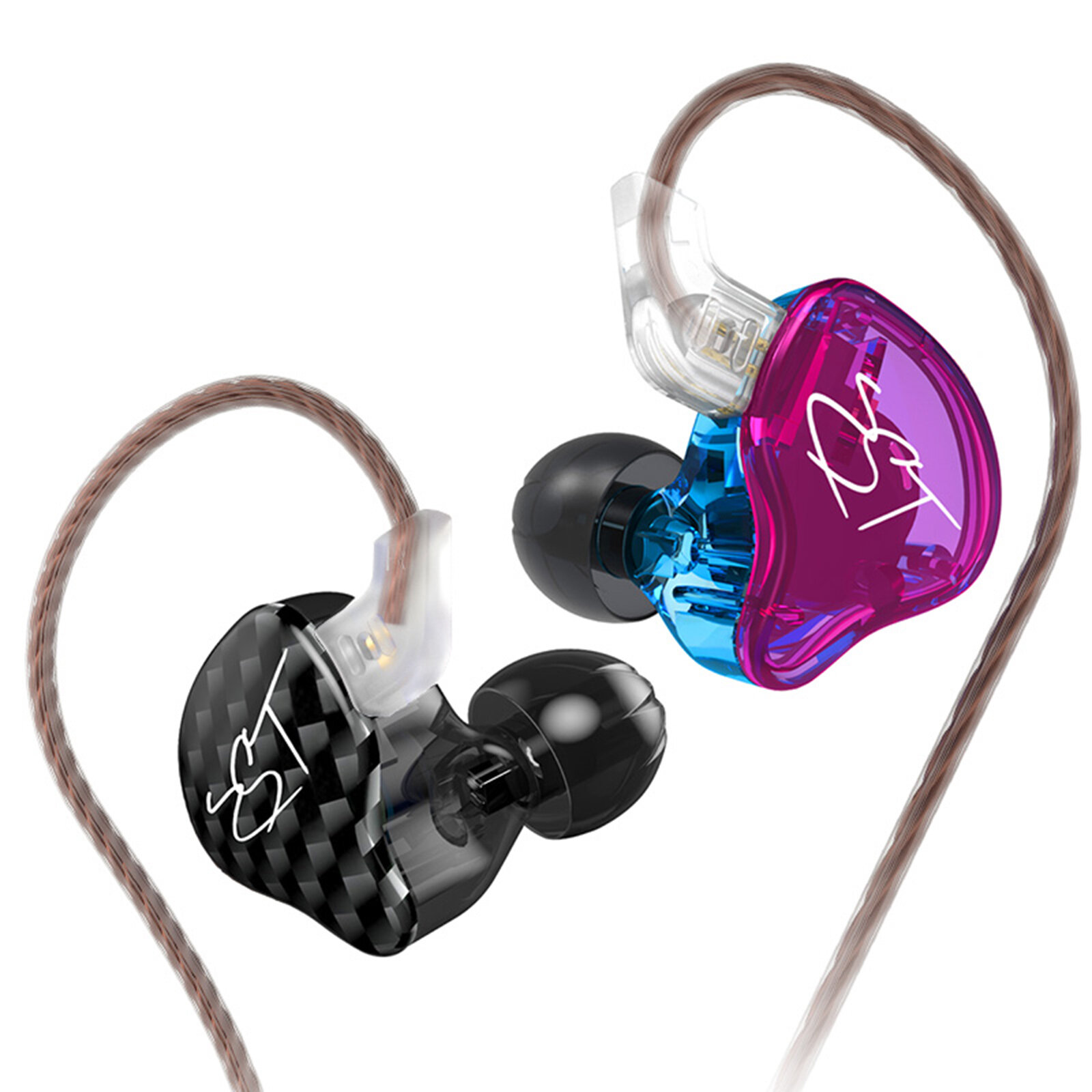Гибридные драйверы KZ ZST 1BA+1DD, музыкальные наушники HIFI, проводные наушники-вкладыши 3,5 мм, спортивная игровая гарнитура со съемным кабелем, встроенное управление с микрофоном
