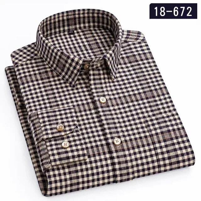 Высококачественная мужская рубашка с длинными рукавами из 100% хлопка, клетчатая повседневная рубашка, облегающая официальная рубашка, офисная одежда, мягкая рубашка с узором «гусиные лапки»