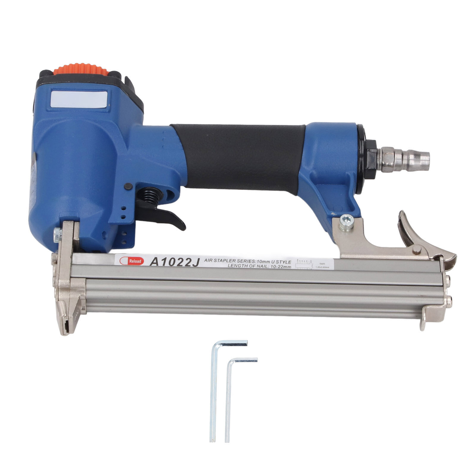 Пневматический гвоздезабиватель, эргономичный дизайн, высокая эффективность, вместимость 100 шт, диаметр гвоздей 10-22 мм.