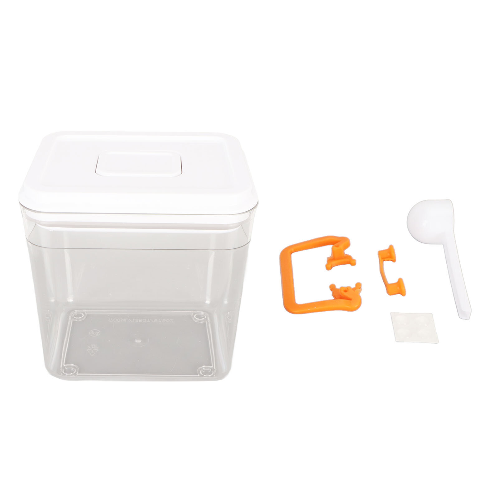 Контейнер для хранения пищи. Проверка прозрачного пищевого органайзера с крышкой для зернового рисового соуса 1700 мл прозрачного