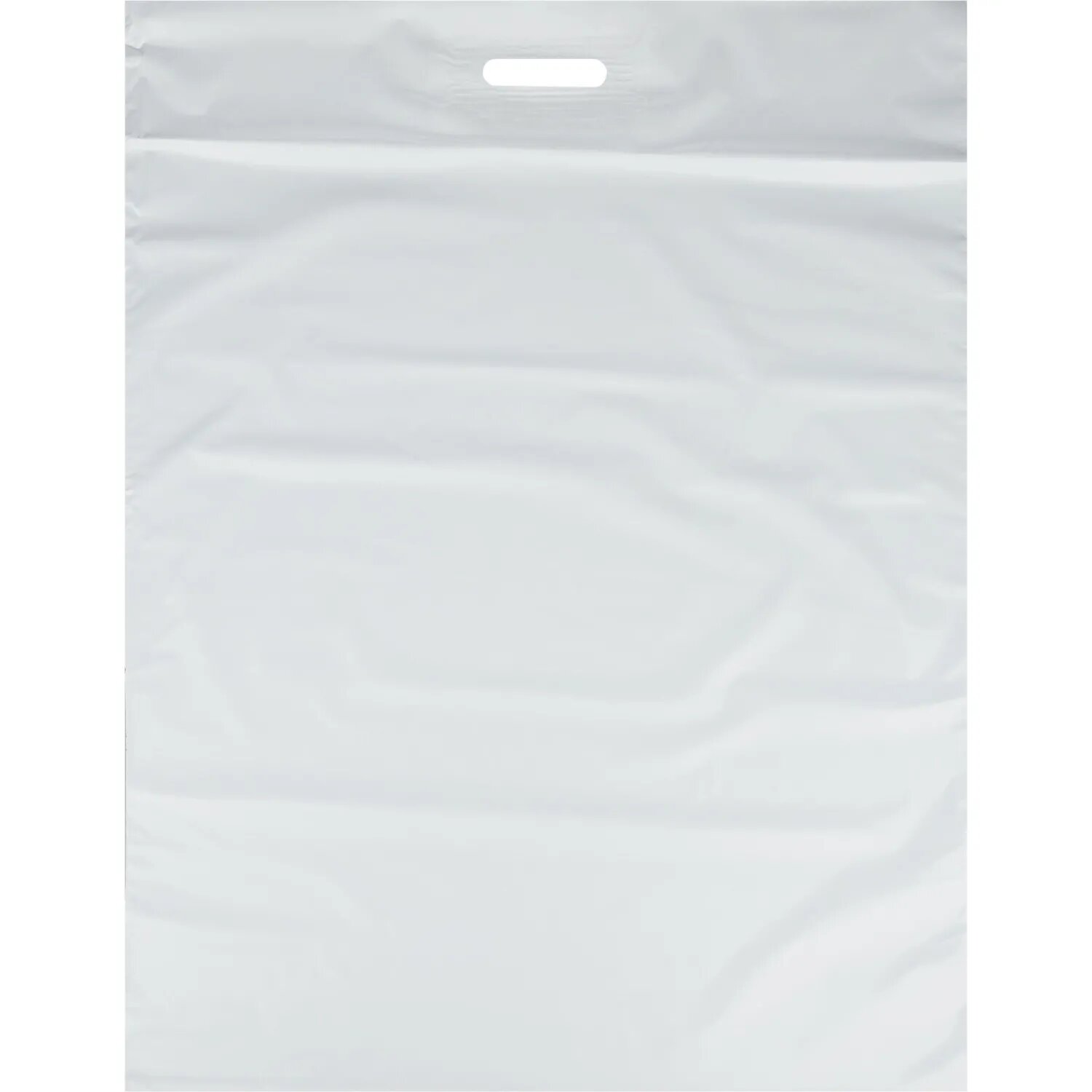 Пакет с вырубными ручками 30х40 см, 70 мкм, белый, 100 шт/уп