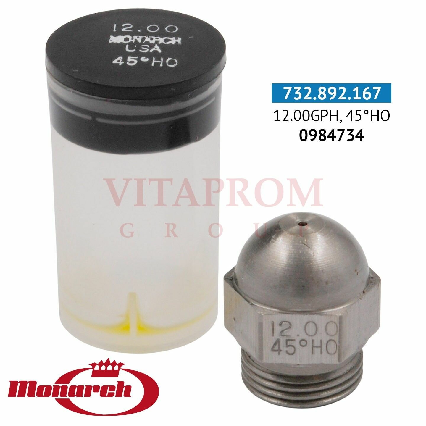 Форсунка Monarch 12.00GPH, 45HO, 0984734