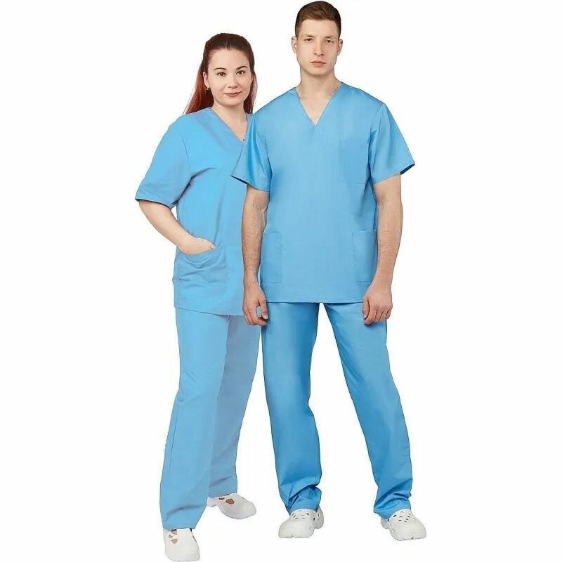 Костюм хирурга КНР универсальный, м05-КБР, цвет голубой, р 44-46 р 170-176