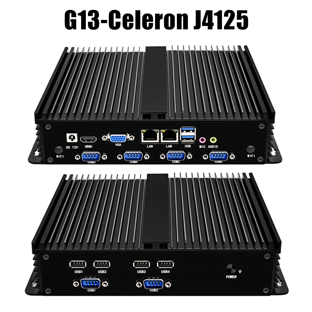 Topton G Series Мини-ПК Intel i3 i5 i7/Celeron J4125 8GB DDR4 128GB SSD, G13-Celeron J4125