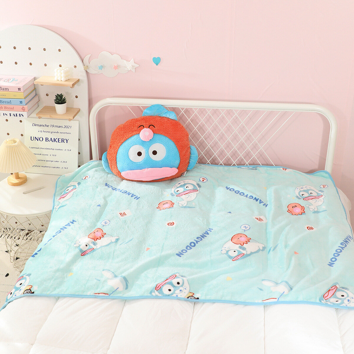 Плед с мультяшным рисунком, плед для сна, утепленный плед, плед для кондиционера, портативный дорожный плед, автомобильный плед, поясничная подушка, подушка для поддержки шеи.