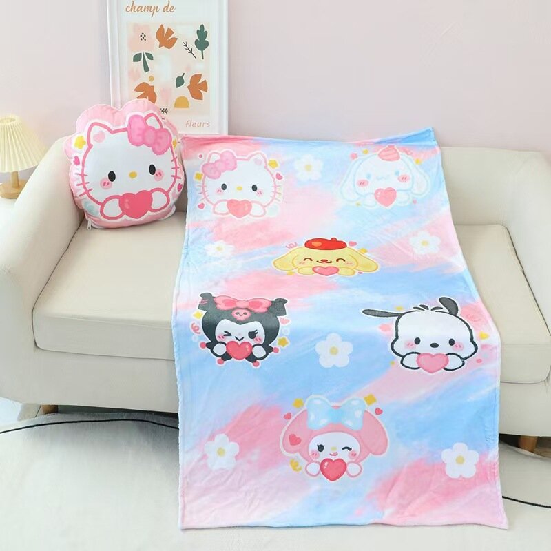 Плед с мультяшными персонажами, плюшевый плед для сна, плед для дивана, утепленный плед, плед для кондиционера, портативный дорожный плед, чехол для автомобиля.