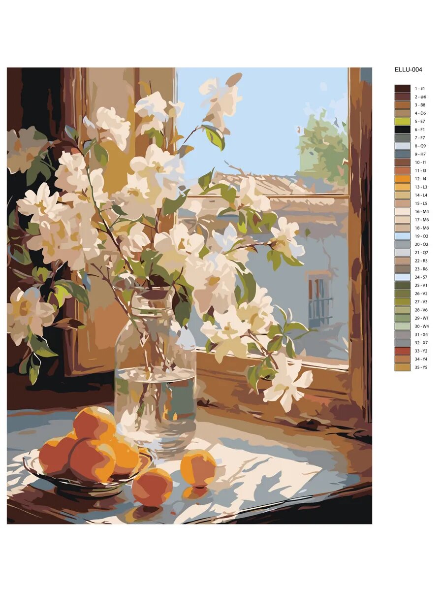 Картина по номерам, 40 x 50, ELLU-004, натюрморт