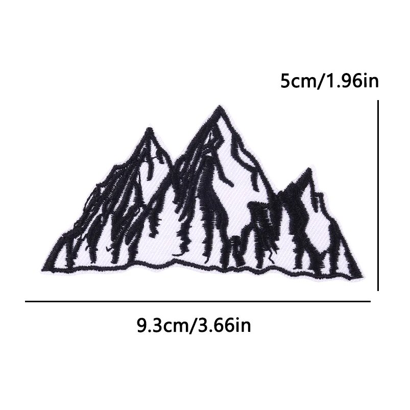 Нашивка на одежду с горами, 9.3x5 см, PE12483CT