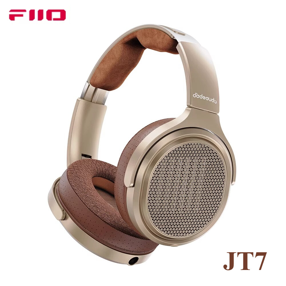 FiiO JT7 Накладные плоские магнитные аудиофильские наушники, регулируемое оголовье, кабель 4,4 мм/3,5 мм