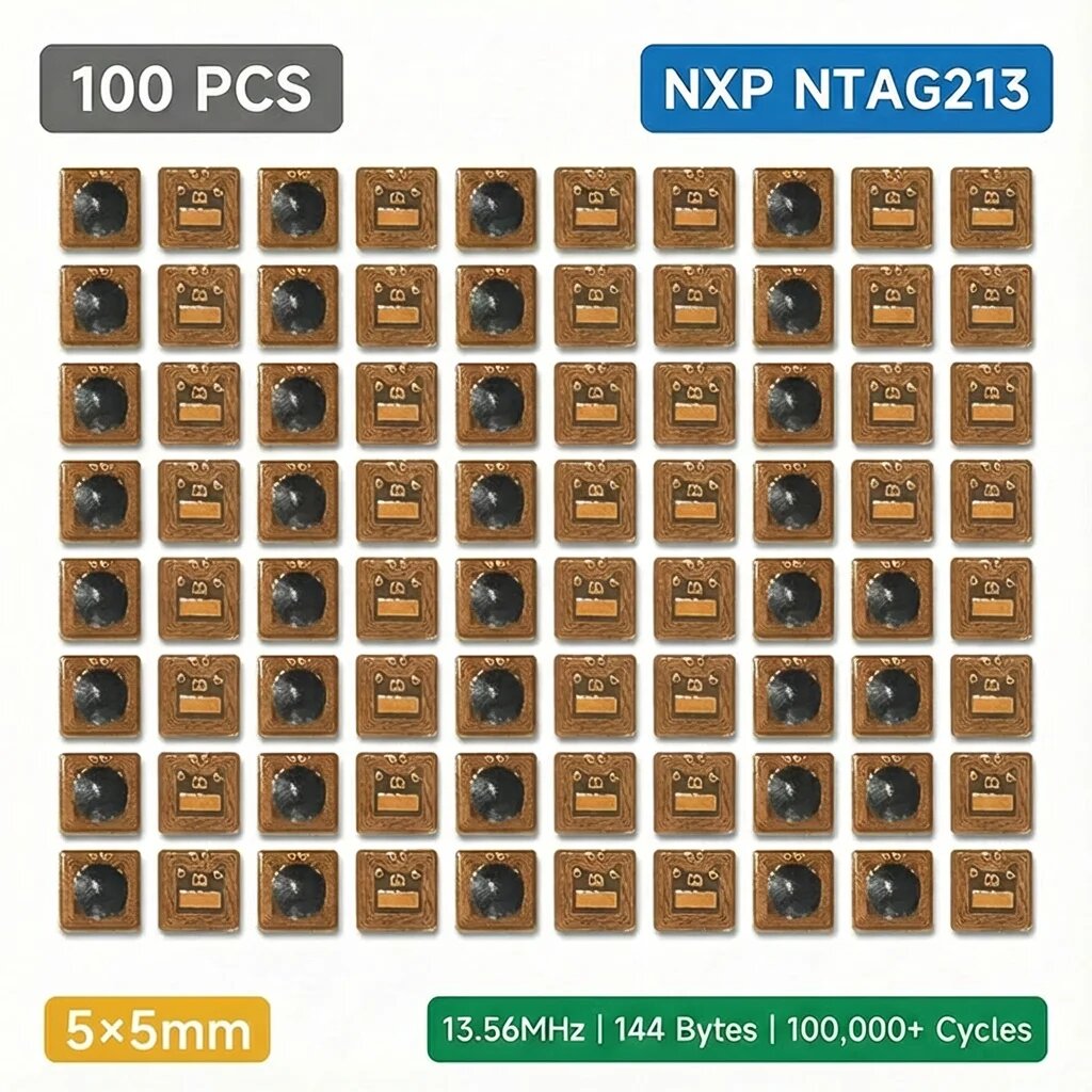 NFC-метка Ntag213 5x5 мм для контроля доступа 100 PCS