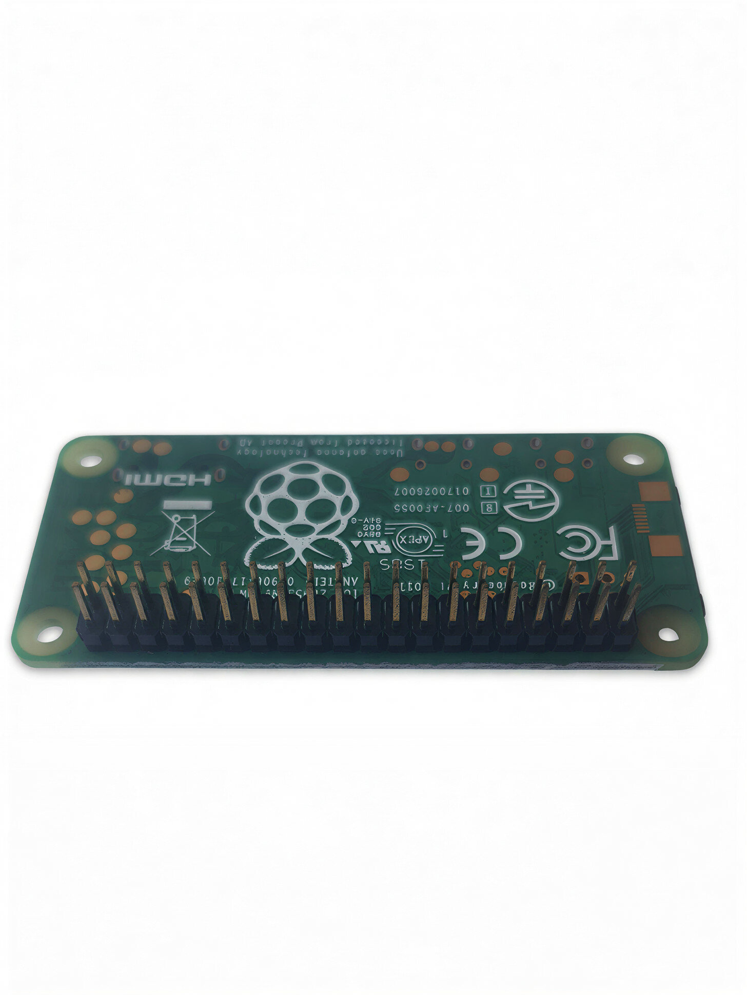 Микрокомпьютер Raspberry Pi Zero WH расбери с обратной распиновкой — фото 1