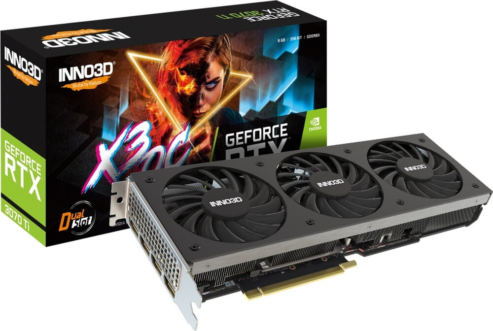 Видеокарта nVidia GeForce RTX3070 Ti INNO3D 8Gb (N307T3-086XX-1820VA45)