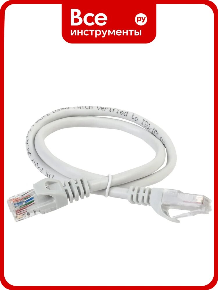 Патч-корд ITK категории 5е UTP LSZH 10 м серый PC01-C5EUL-10M