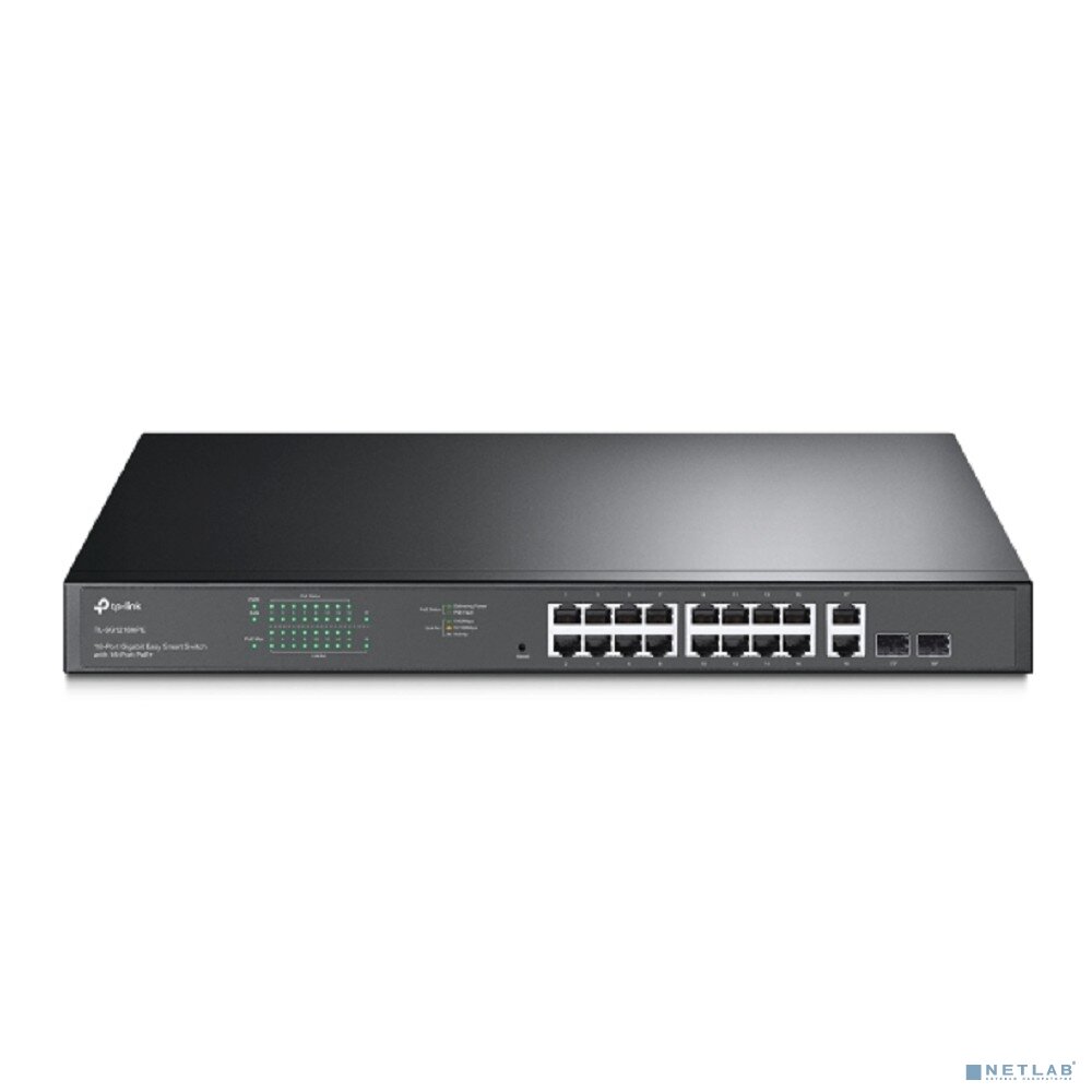 TP-Link TL-SG1218MPE Коммутатор Easy Smart с 18 гигабитными портами (16 портов PoE+) и 2 комбинированными портами RJ45/SFP