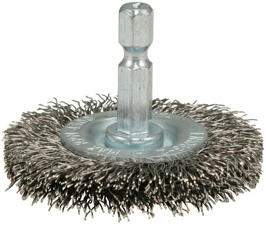 Щетка проволочная чашечная (d50 мм, толщина проволоки 0.3 мм, гофрированная, металл, 1/4") Makita D-76423