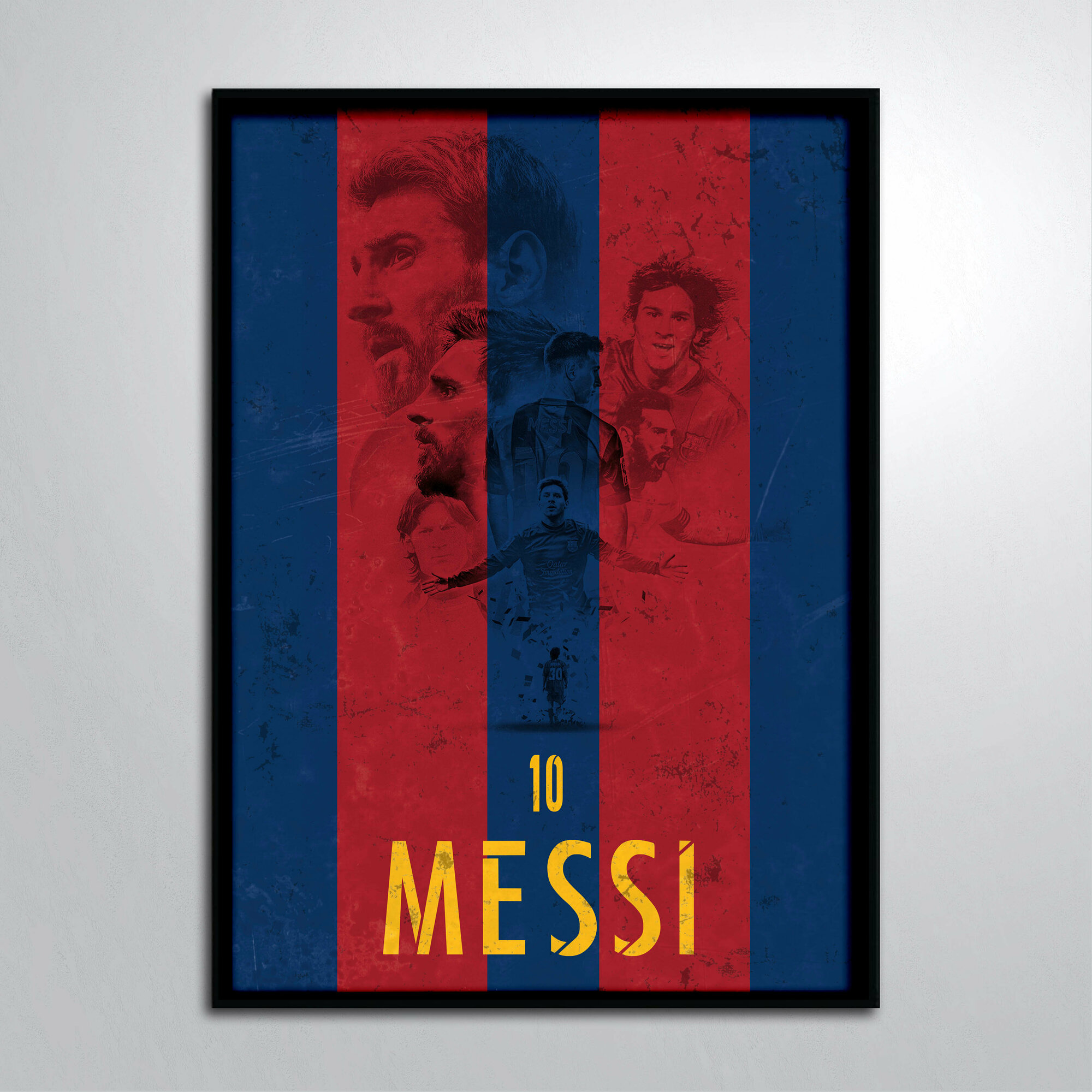 Постер в раме/Постер для интерьера/Плакат интерьерный Месси Messi