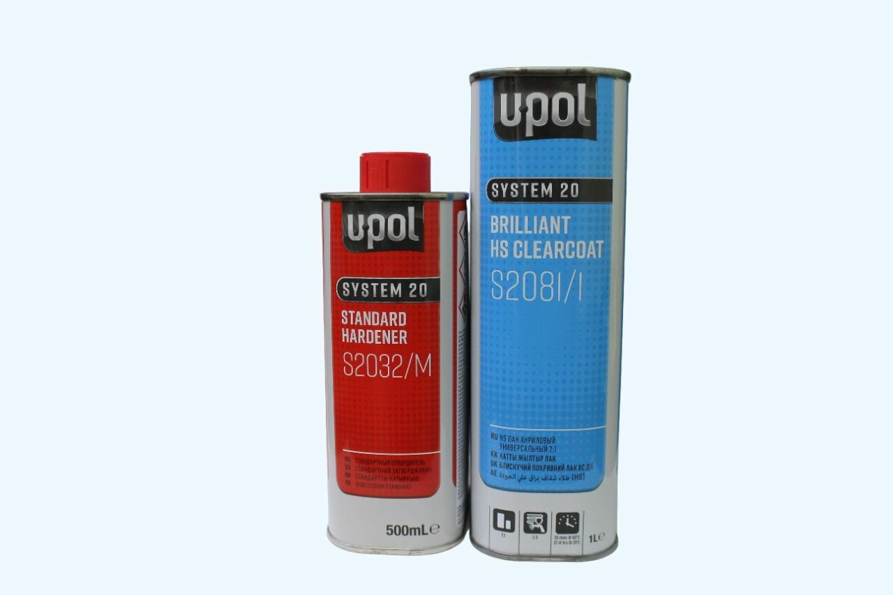 U-POL S2081 HS Лак повышенной прочности Clear 2:1 1 л Прозрачный + S2032 Отвердитель стандарт
