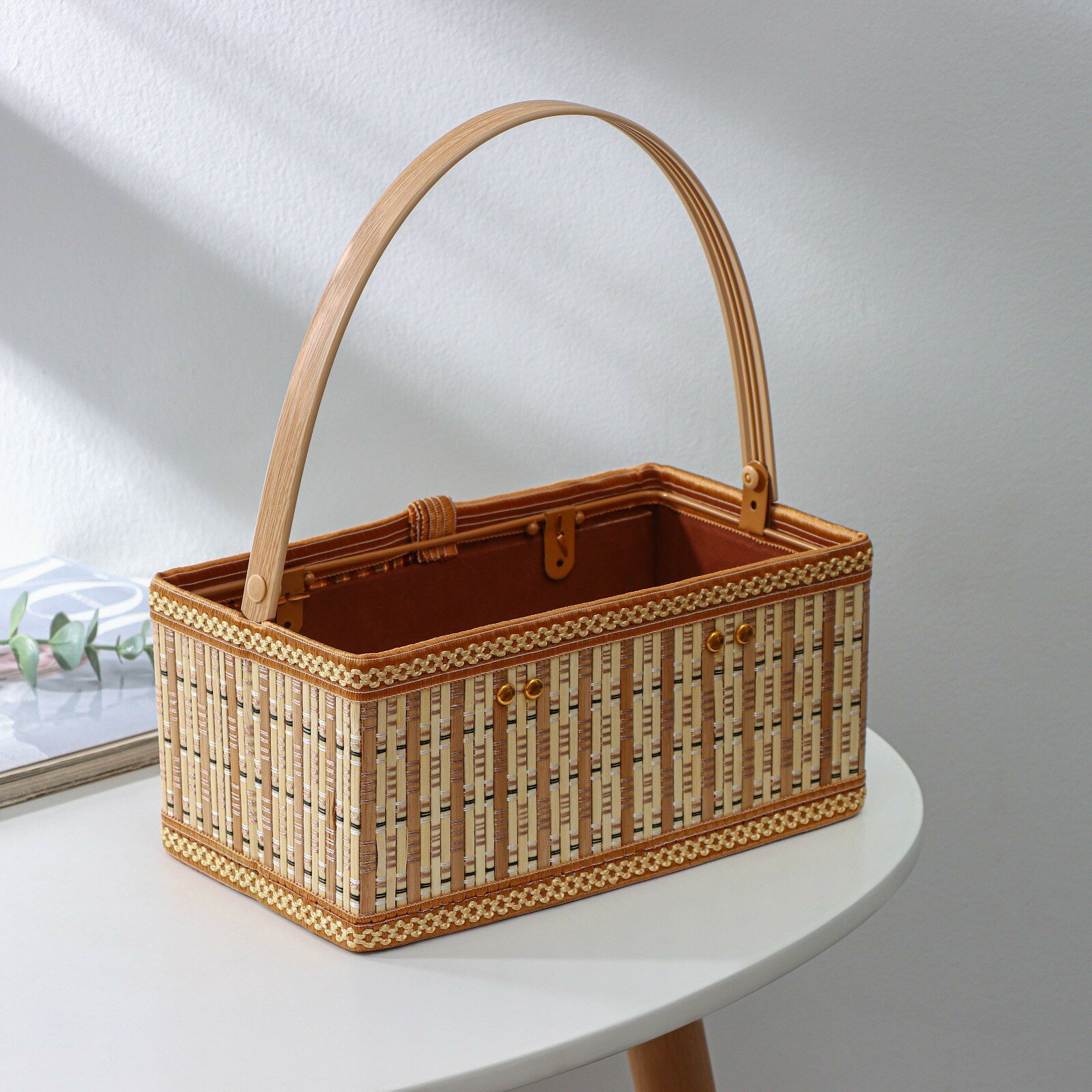 Корзина для хранения Доляна Nature, 24×14×10,5, бамбук, 9373255