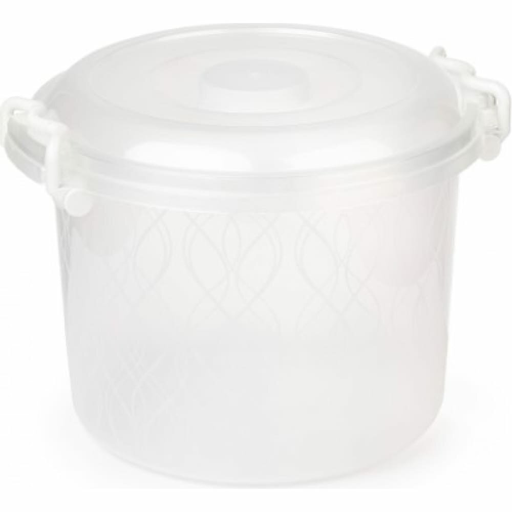 Контейнер ЗПИ Альтернатива 8л круглый с ручками прозрачный М098