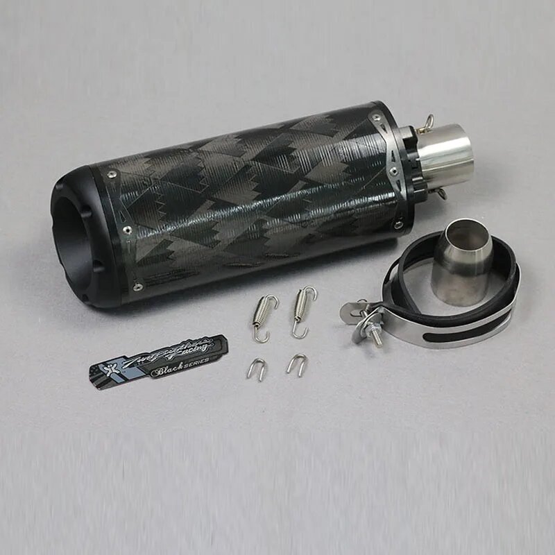 Выхлопная труба для мотоцикла из углеродного волокна США, глушитель для двух братьев, стальной глушитель CNC для Kawasaki Z1000 R1 GSR750 MT09 R6 CBR600 H
