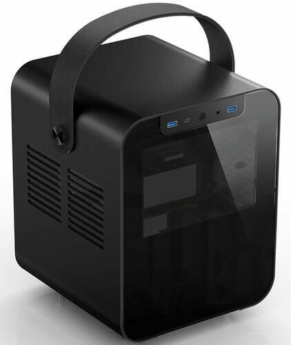 Компьютерный корпус JONSBO Jonsplus BO100 (BO100Black) черный - компактный (SFF), Mini-DTX, Mini-ITX, USB 3.2 Gen1 Type-A, USB 3.2 Gen2 Type-C
