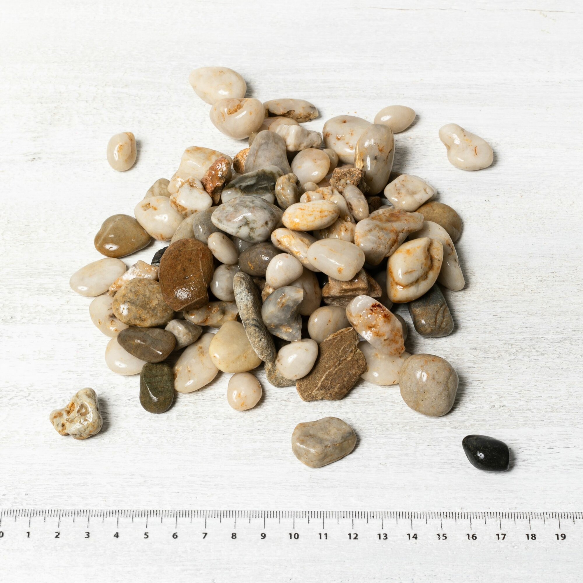 Галька "Жемчужная", декоративная отсыпка, натуральный камень, фракция 10-20мм, 5кг