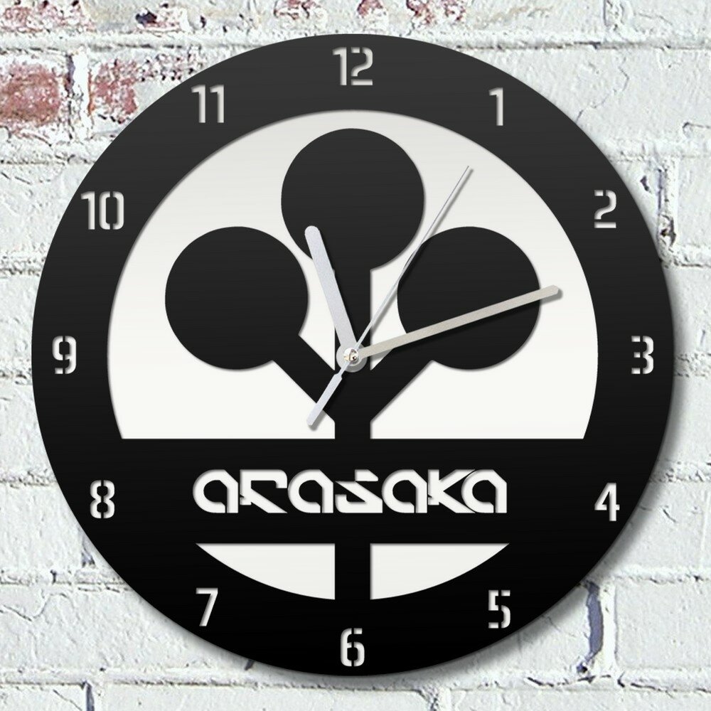 Настенные деревянные бесшумные часы игры Cyberpunk 2077 (арасака, Джонни Сильверхенд, Киану Ривз, киберпанк, PS, PC, XBOX) - 5276