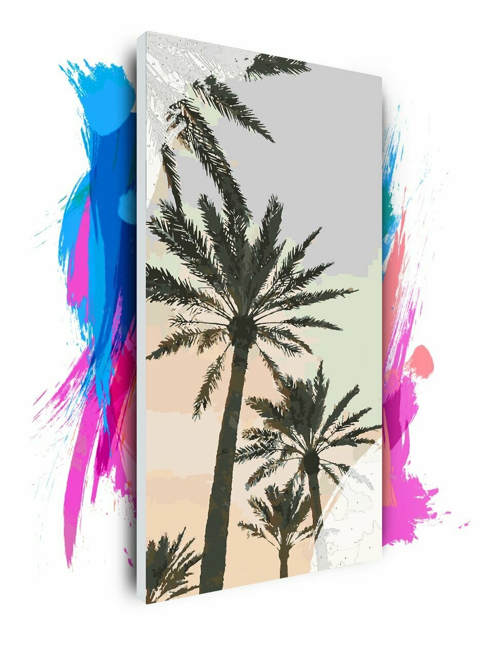 Картина по номерам на холсте Хочется под пальмы у океана, 30 х 60 см