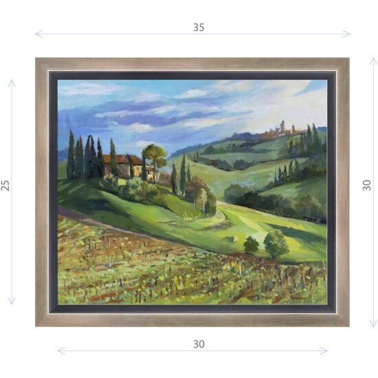 Картина Декор Депо Ксении Черномор Мормарайя. Тоскана Матовый холст в раме 30х35 см