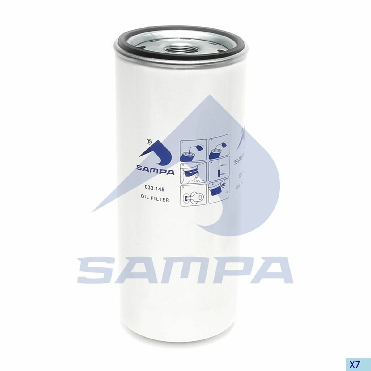 Фильтр масляный Volvo FH/FM/FMX/FL/FE 033.145-01 SAMPA